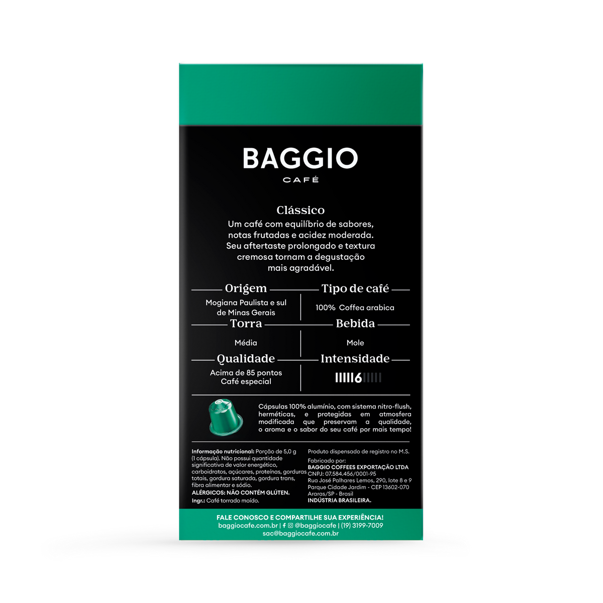 Baggio Clássico - 20 Cápsulas p/ Nespresso* – Baggio Café